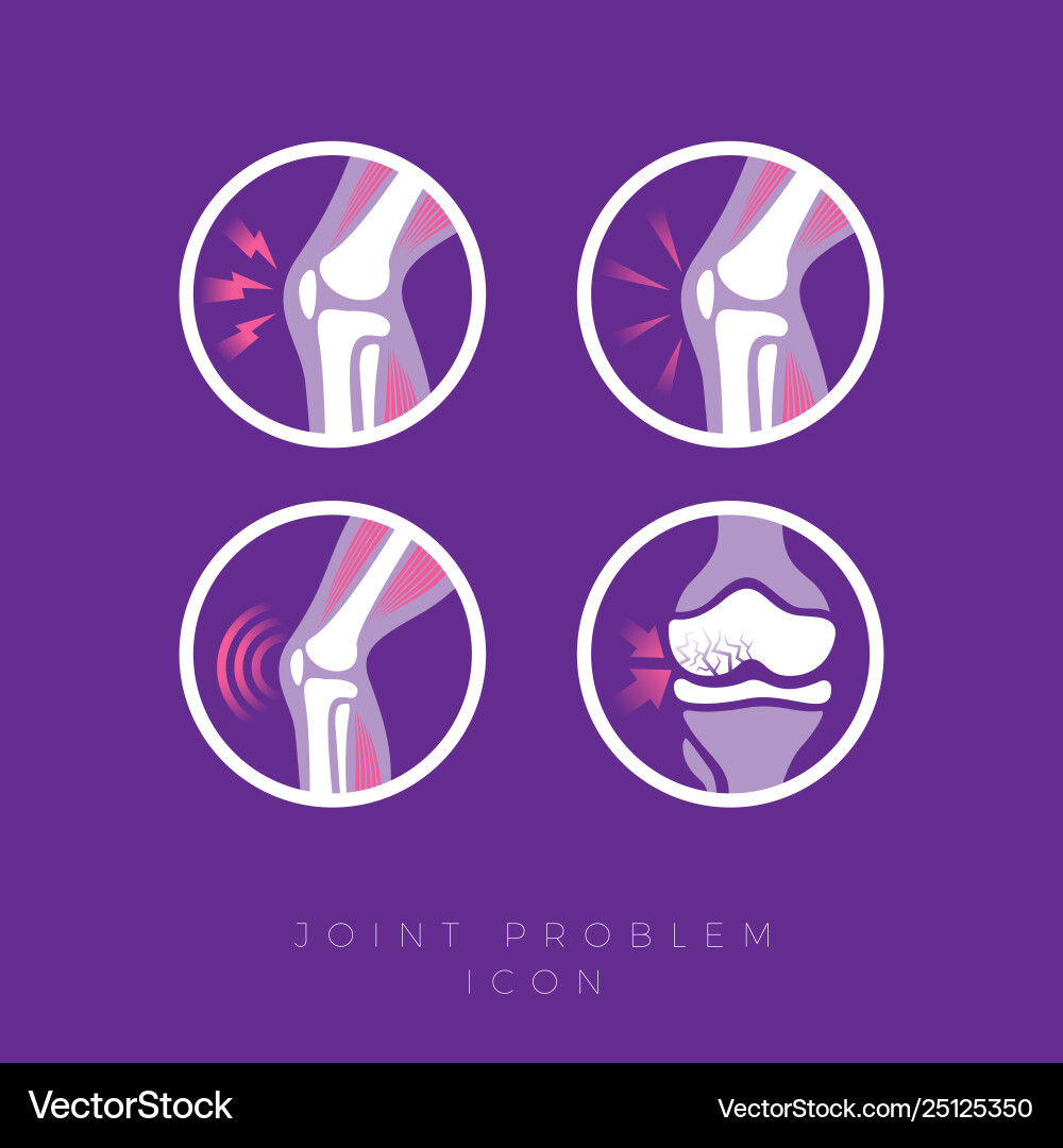 Joint Pain & Arthritis Icons Royalty Free Vector Image