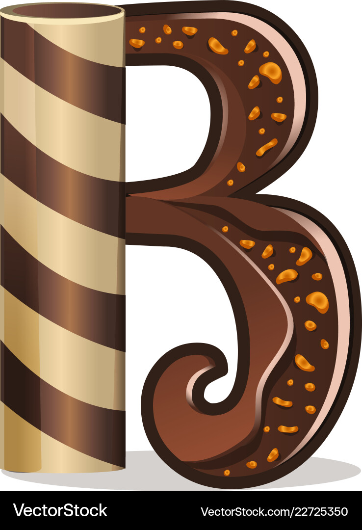 Letter b candies Royalty Free Vector Image - VectorStock