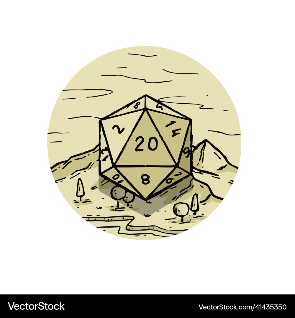 Logo of tabletop rpg game Royalty Free Vector Image