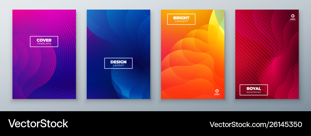 Minimal modern cover design dynamic colorful Vector Image