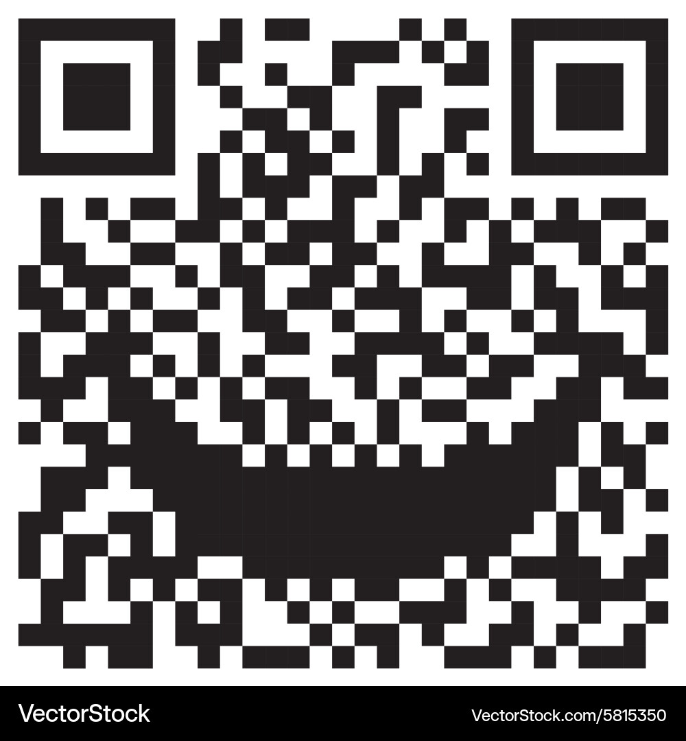 Qr code face Royalty Free Vector Image - VectorStock