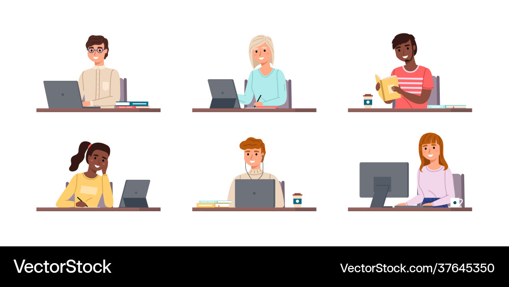 Students Using Laptops - Education & Technology