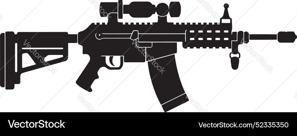 Tactical weaponry icon black emblem modern combat Vector Image