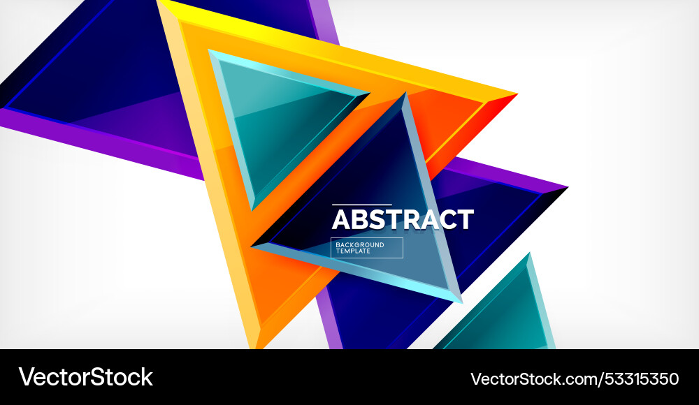 Triangle glass shapes geometric abstract Vector Image