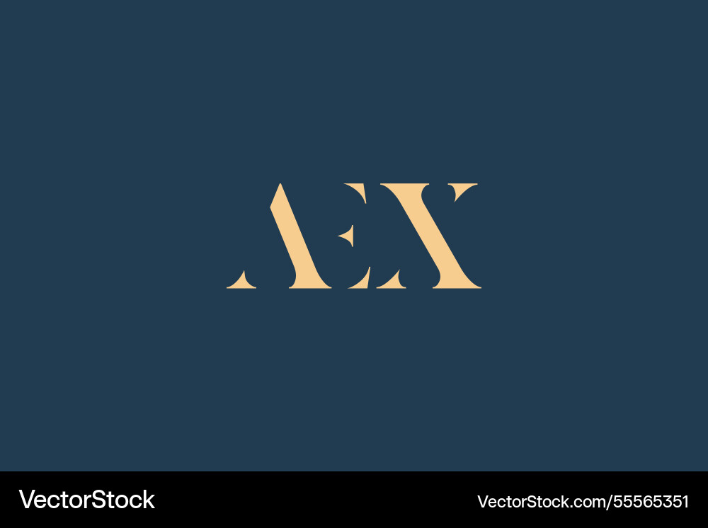 Aex abstract letter logo design Royalty Free Vector Image