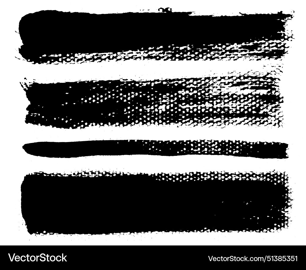 Brush strokes set of text boxes Royalty Free Vector Image