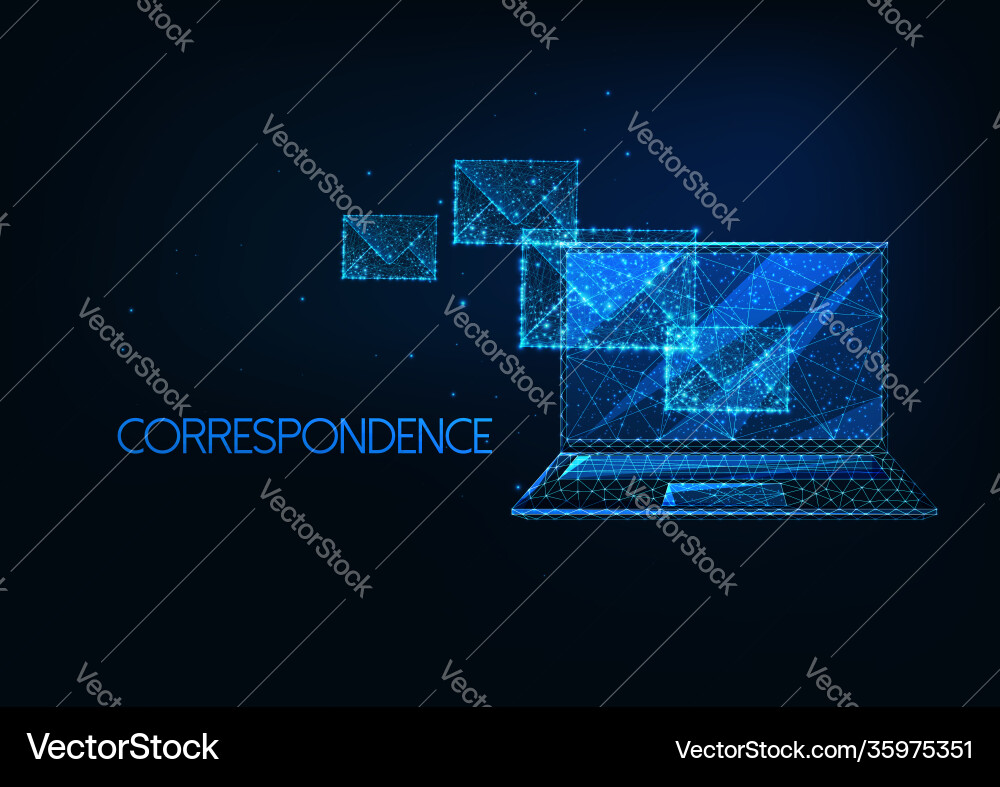 Futuristic Email Network Concept Royalty Free Vector Image