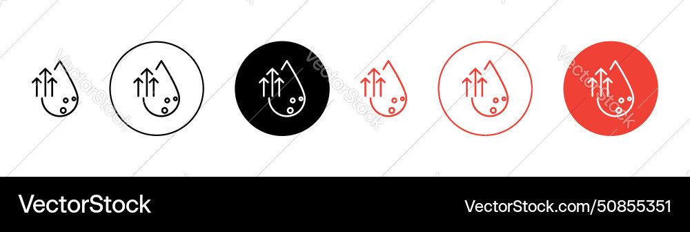 High cholesterol icon set blood level fat Vector Image