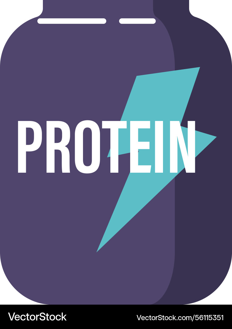 Protein bottle container Royalty Free Vector Image