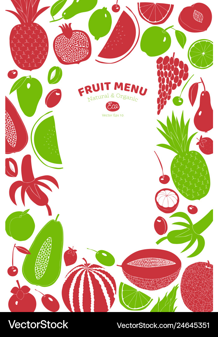 Scandinavian hand drawn fruit design template Vector Image