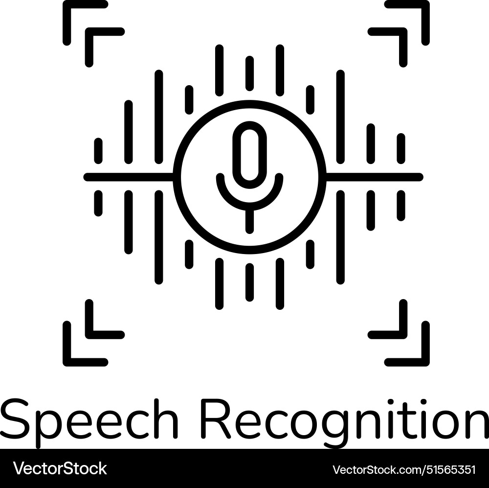 Speech recognition Royalty Free Vector Image - VectorStock