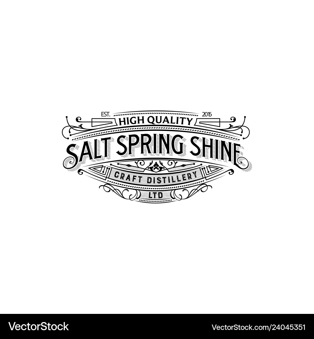 Vintage Typography Logo Royalty Free Vector Image