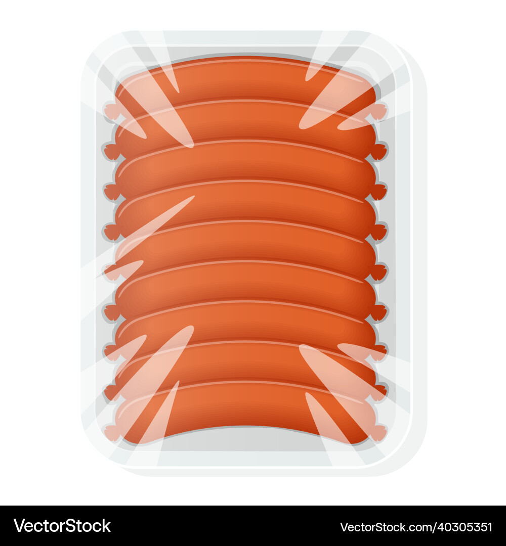 White plastic container for food packaging Vector Image