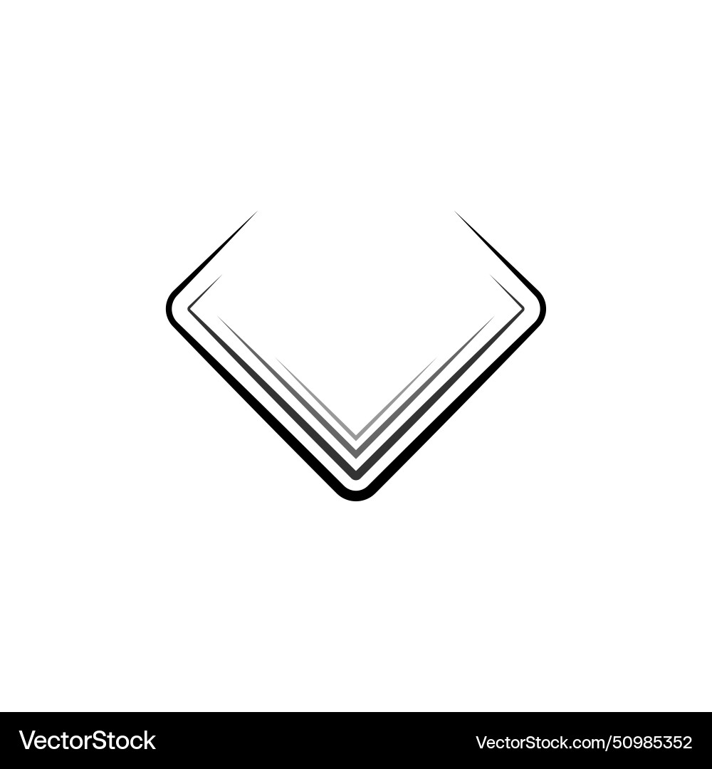 Black square abstract logo Royalty Free Vector Image