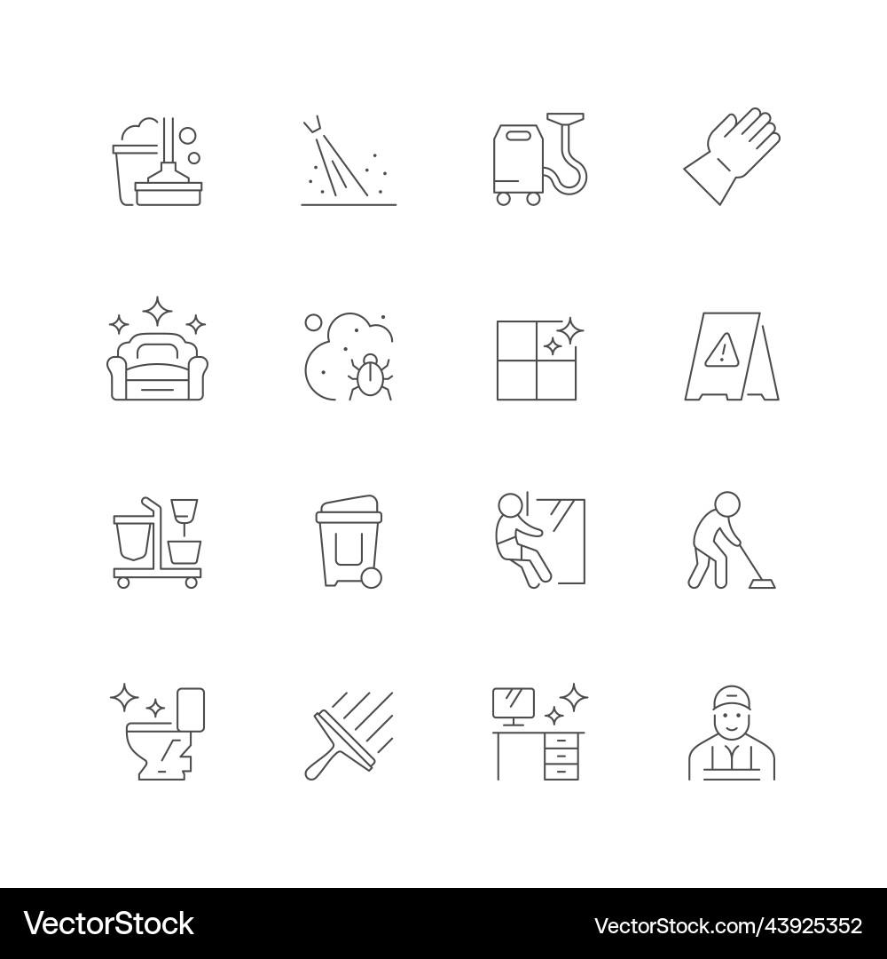 Industrial cleaning line outline icon Royalty Free Vector