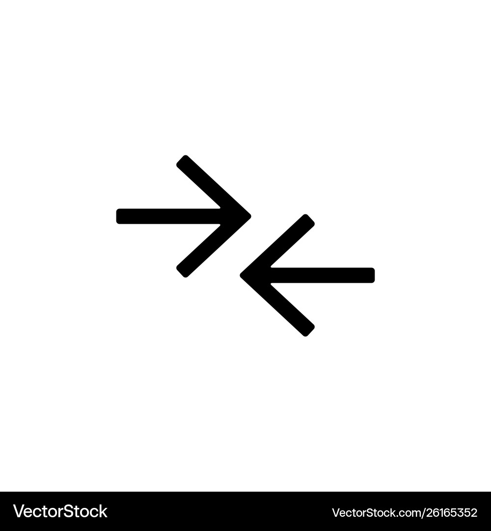 Left Right Arrow Symbol Icon Royalty Free Vector Image
