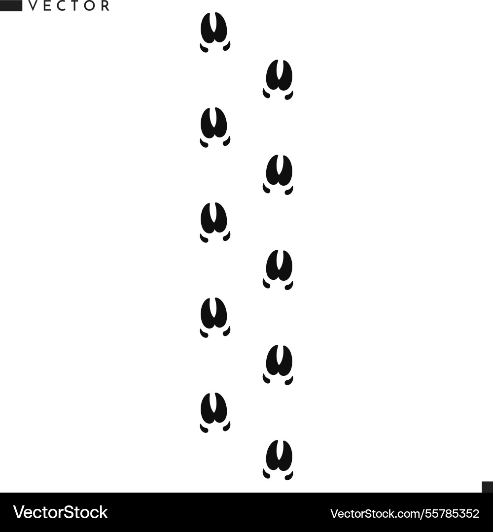 Pig Paw Prints - Farm Animal Set Royalty Free Vector Image