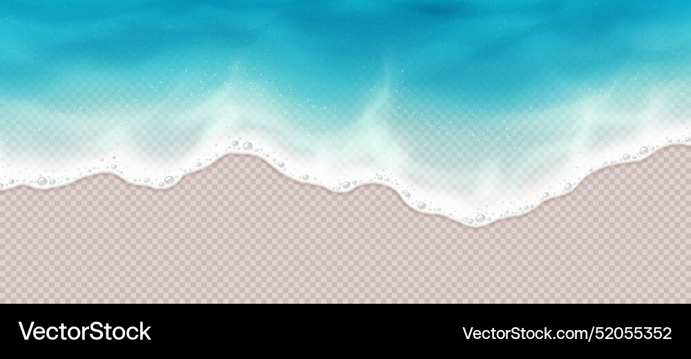 Sea wave with foam rolling on coast realistic Vector Image