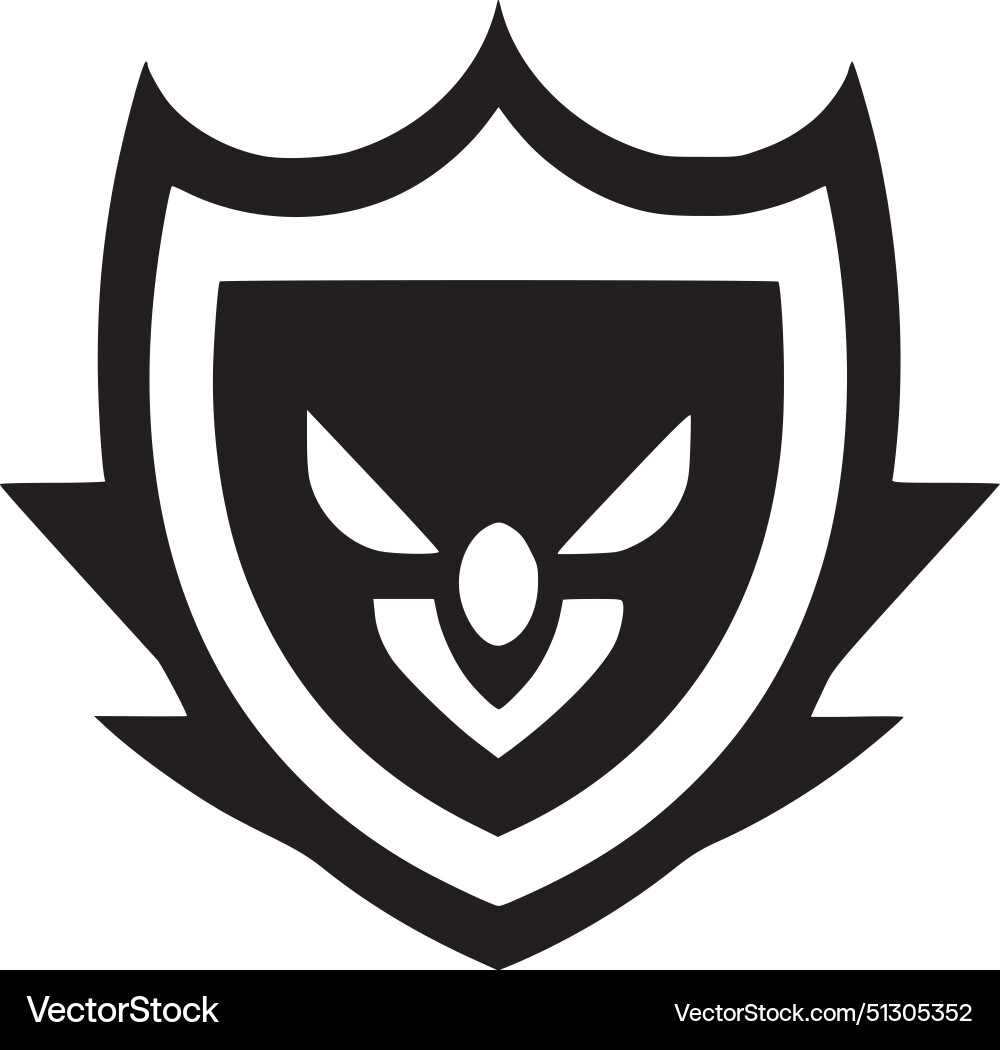 Shield - minimalist and simple silhouette Vector Image