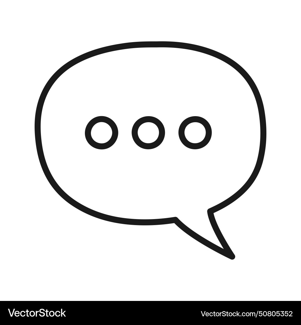 Speech bubble message icon chat Royalty Free Vector Image