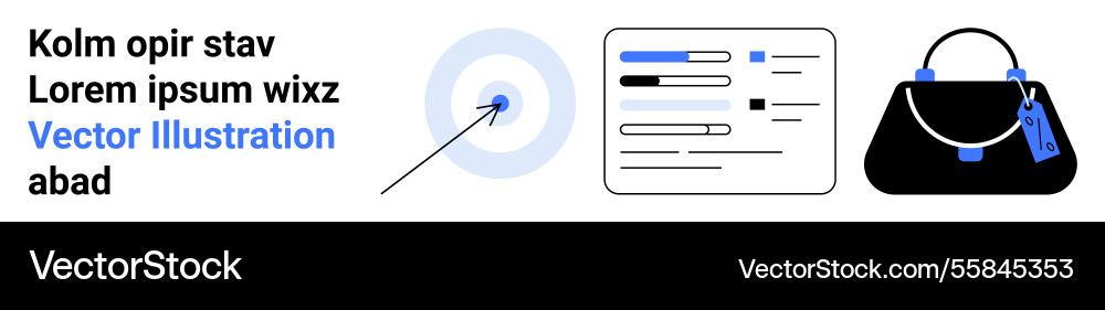Bullseye hit document interface with pens and Vector Image
