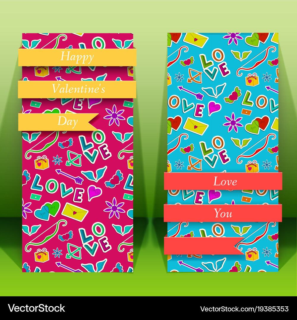 Light romantic vertical banners Royalty Free Vector Image