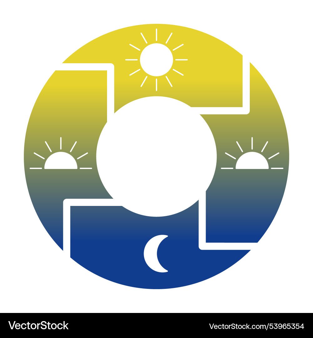 Change day and night cycle movement path sun Vector Image
