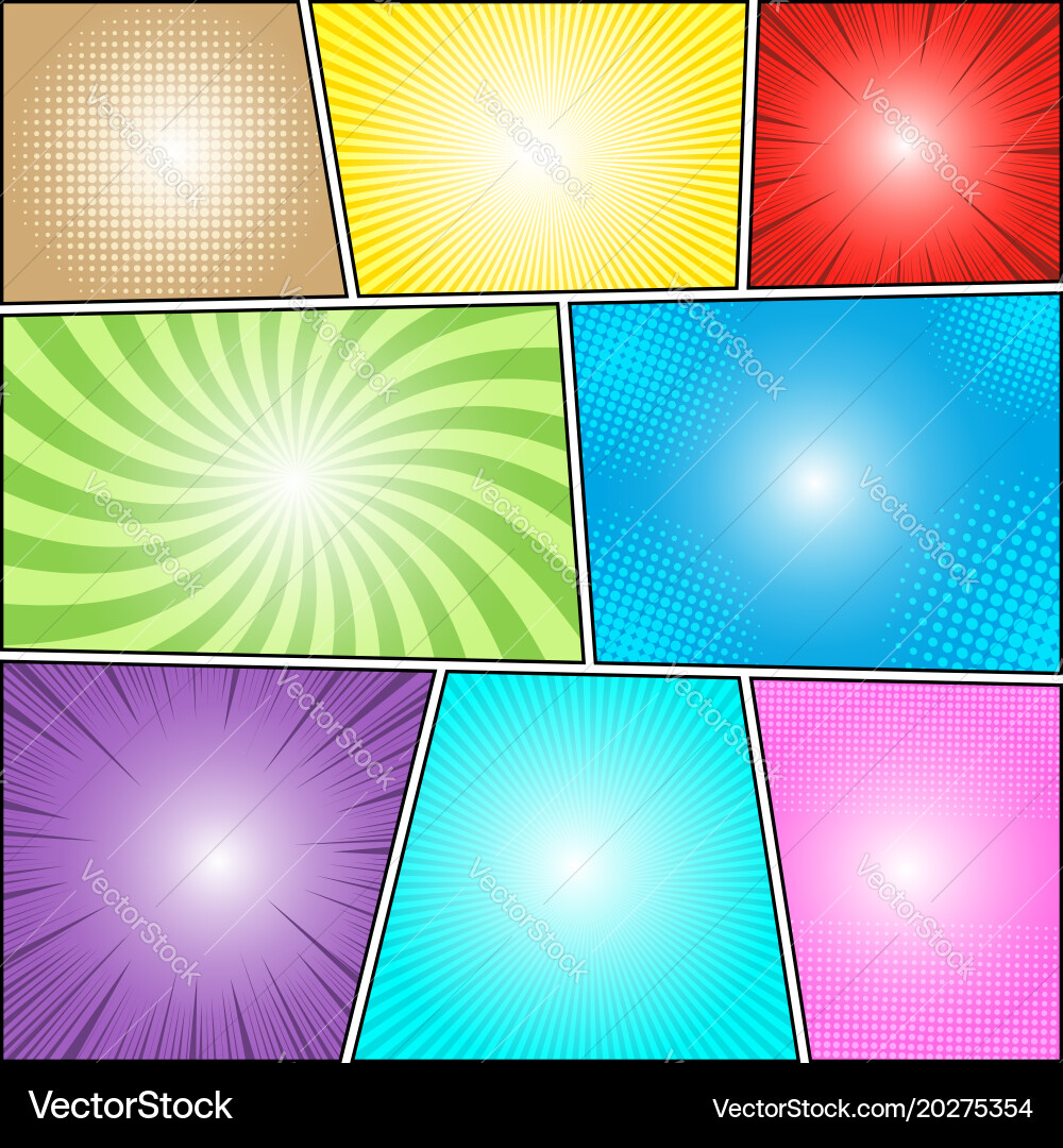 Comic book bright background Royalty Free Vector Image