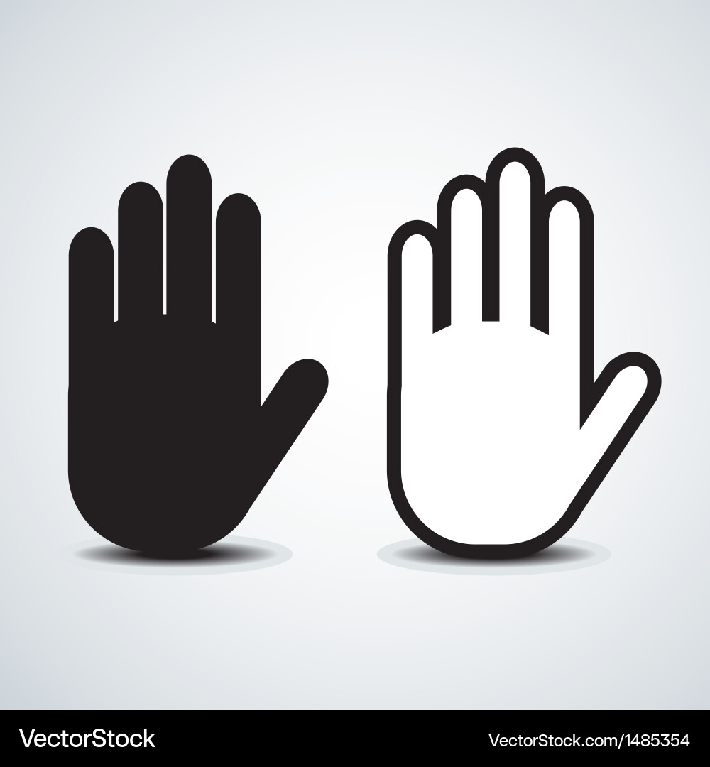 Hand Icon Collection Royalty Free Vector Image