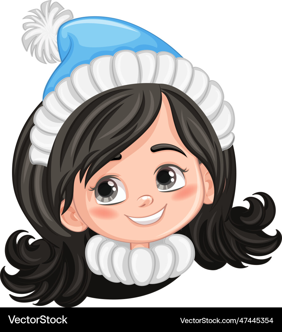 Happy Girl Face Clip Art