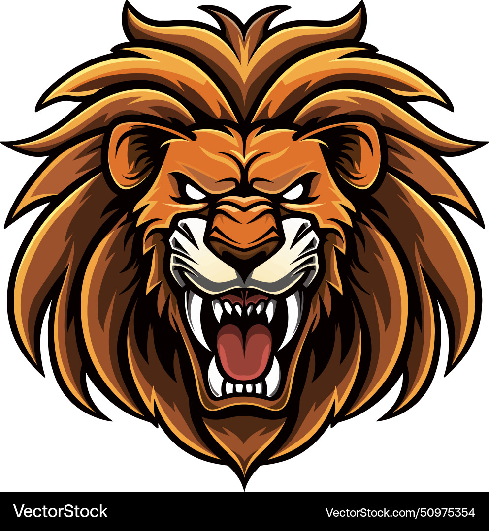 Lion mascot logo Royalty Free Vector Image - VectorStock
