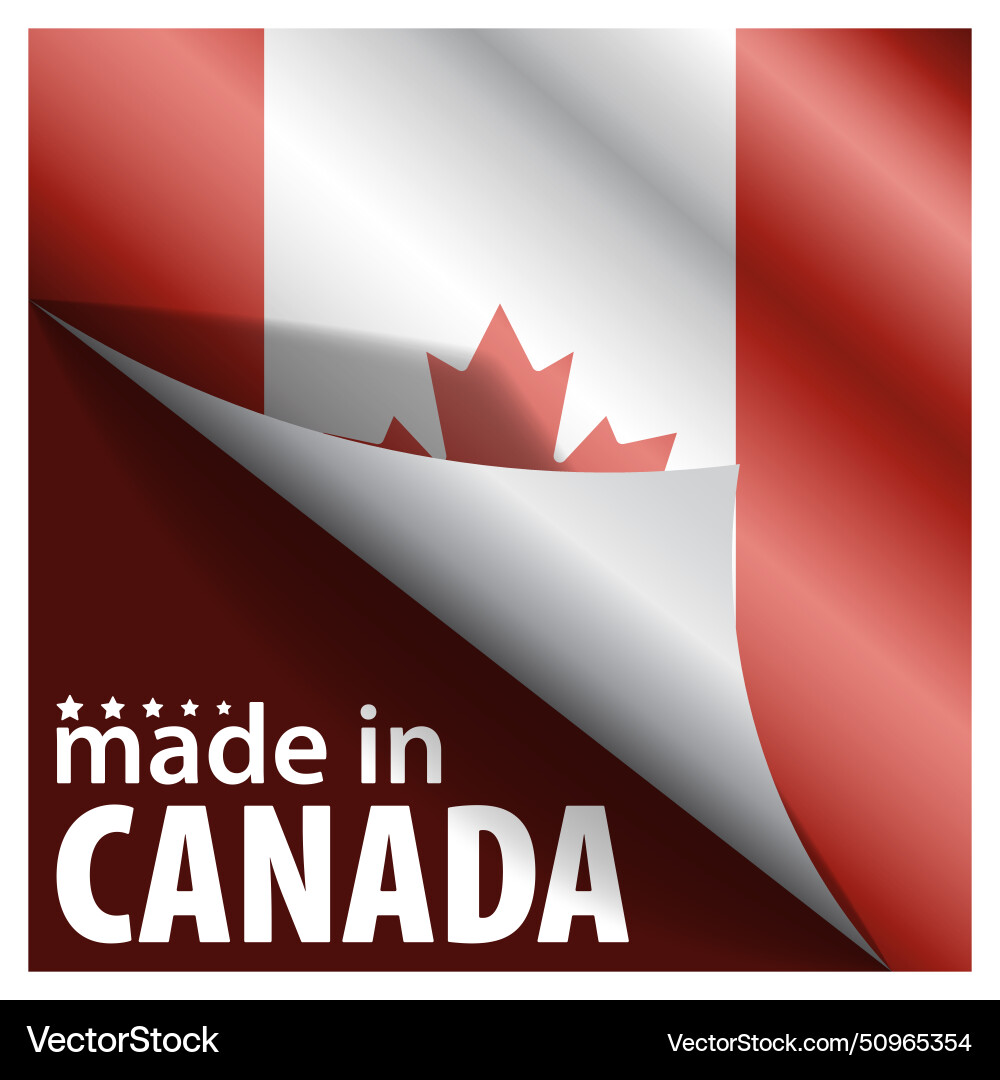 Made in canada graphic and label Royalty Free Vector Image