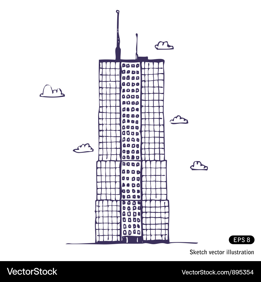 Modern City Skyscraper Royalty Free Vector Image