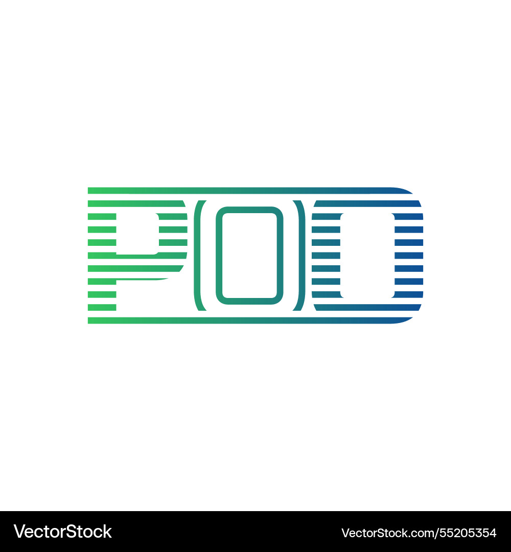 Modern poo logo design letter minimalist Vector Image
