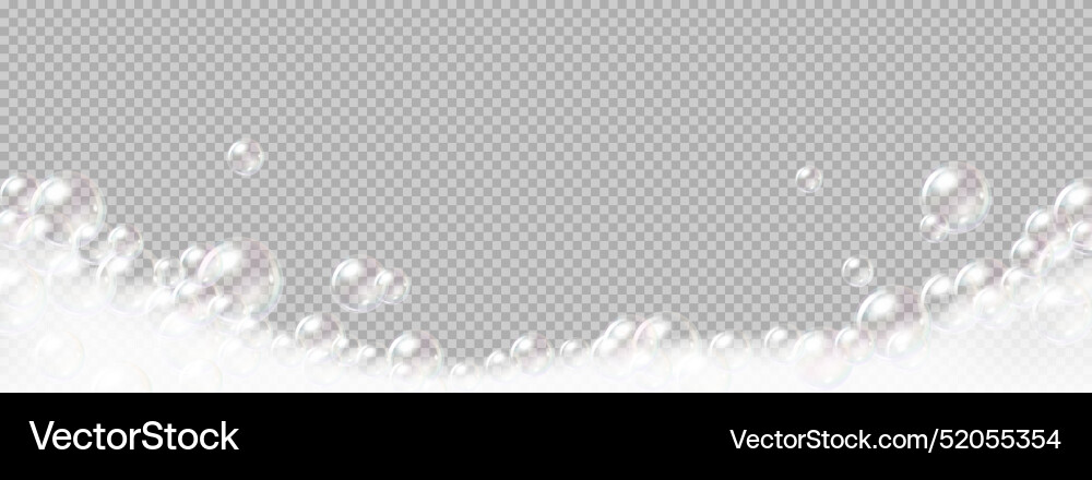 Realistic of soap foam bubble Royalty Free Vector Image