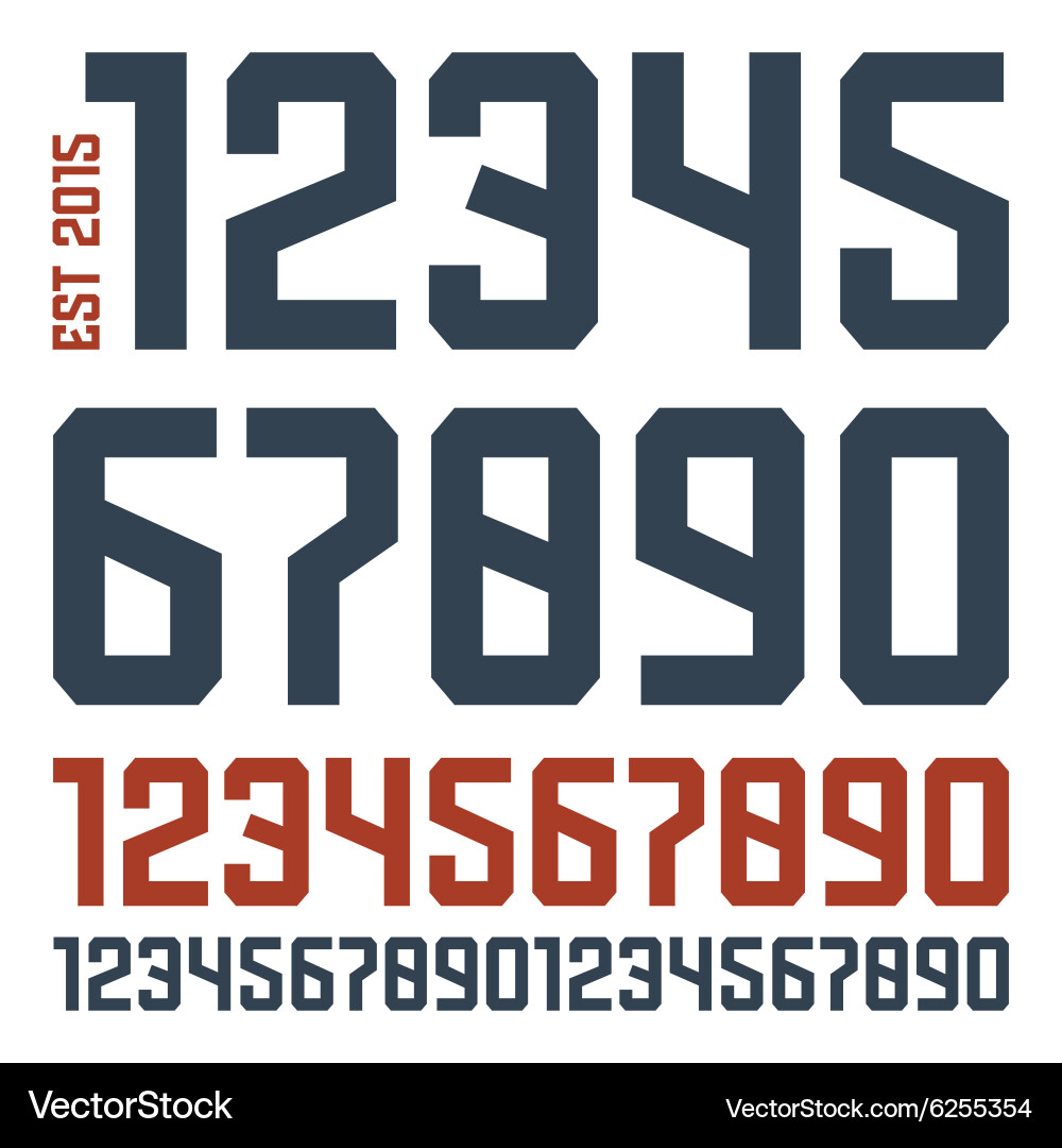 Sport numbers Royalty Free Vector Image - VectorStock