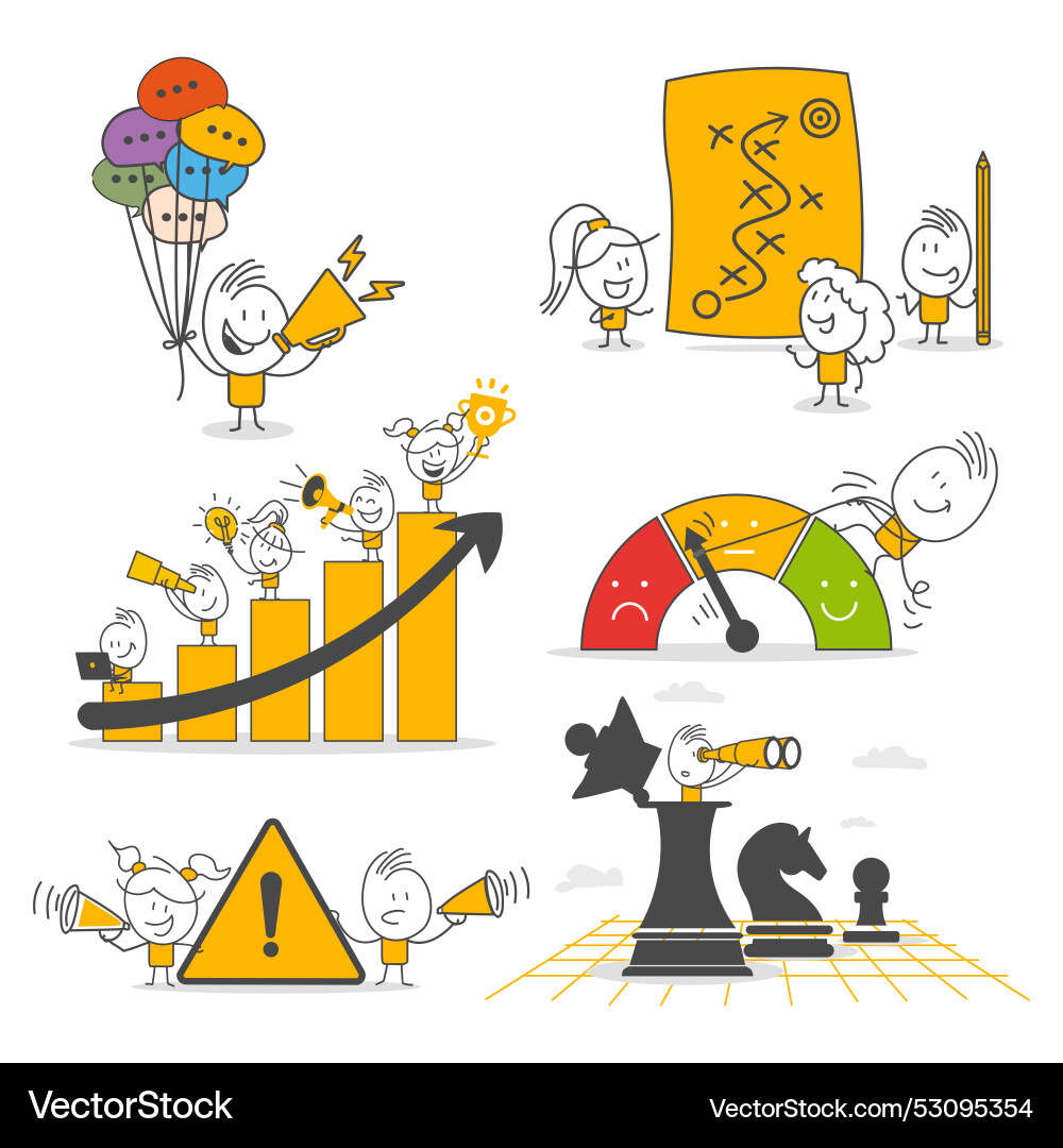 Success strategy working businessman Royalty Free Vector