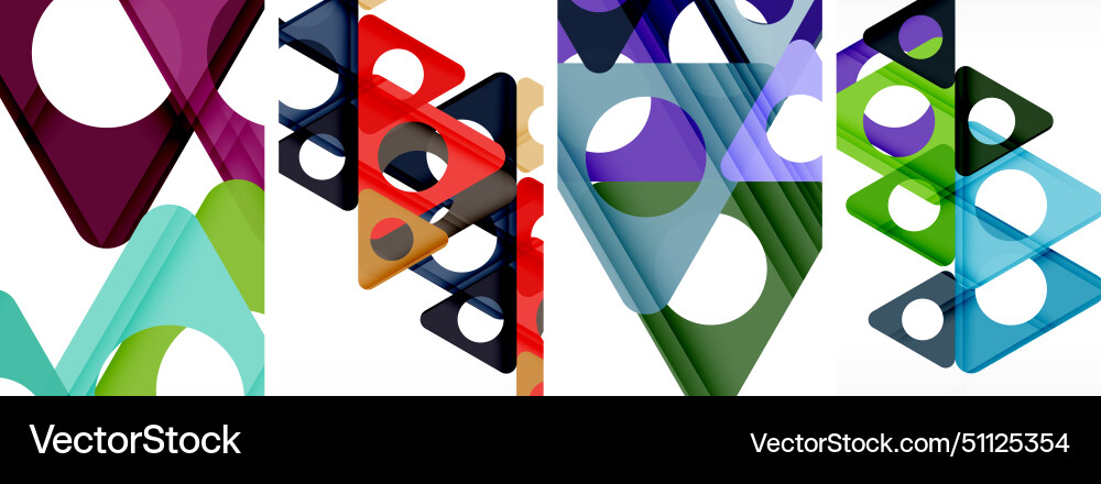 Vibrant triangles create a dynamic pattern Vector Image