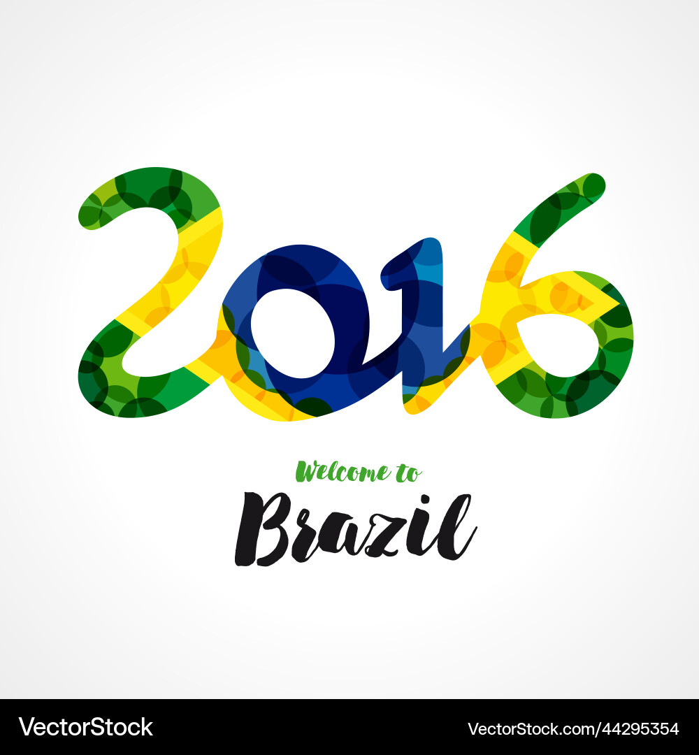 Welcome to brazil banner Royalty Free Vector Image