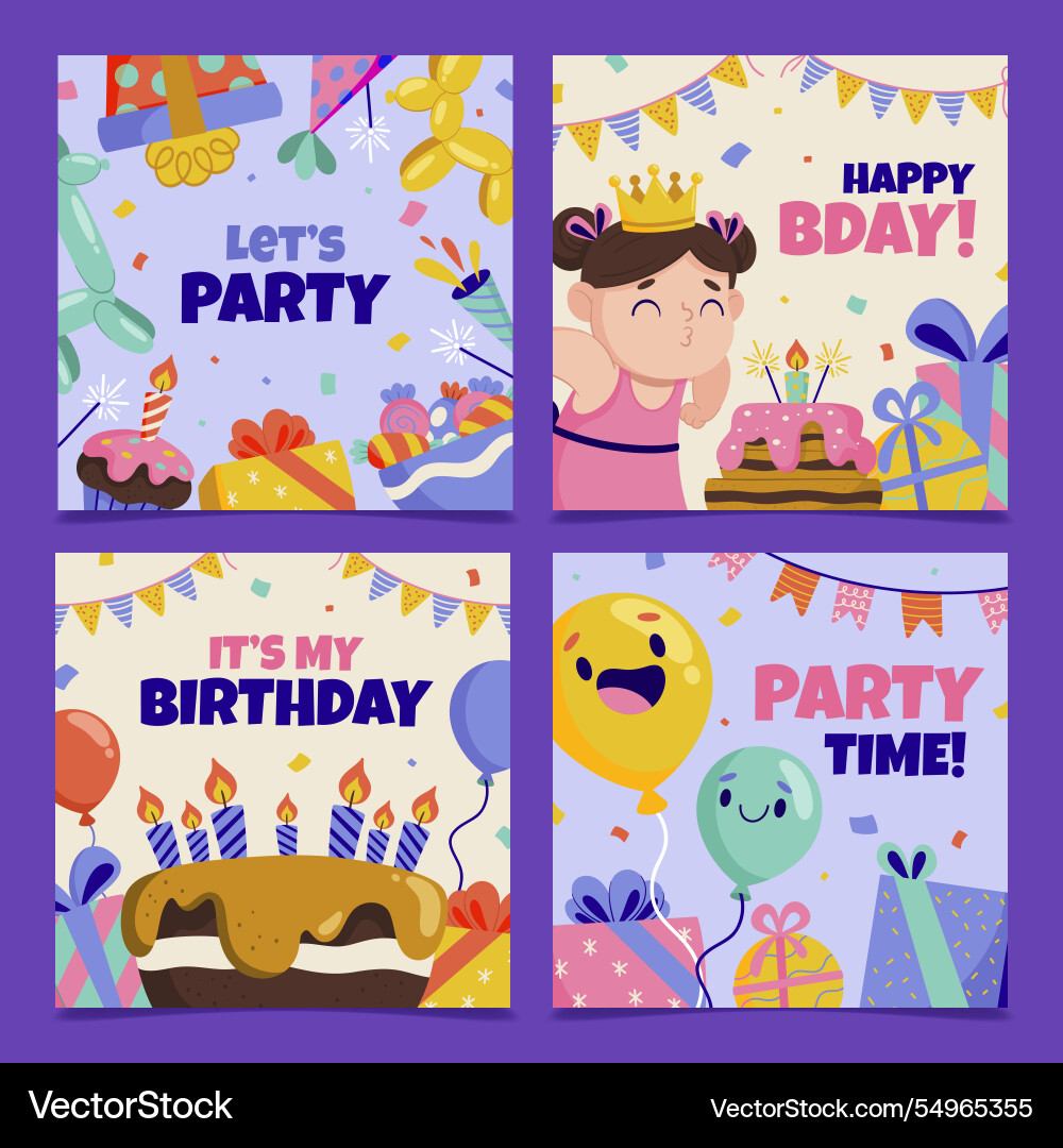 Colorful birthday celebration Royalty Free Vector Image