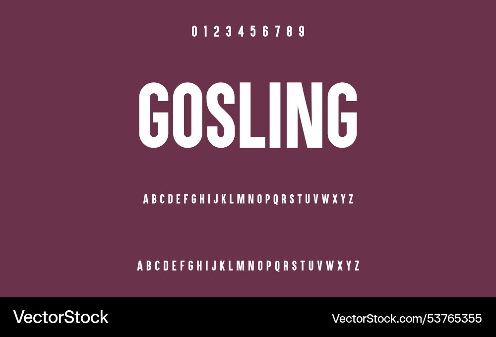 Creative sans serif alphabet ligature display Vector Image