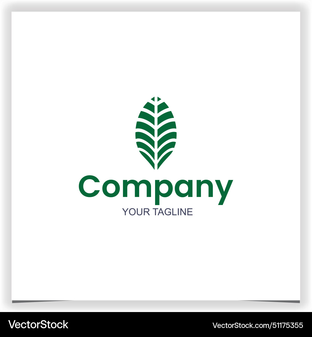 Geometric leaf logo design template Royalty Free Vector