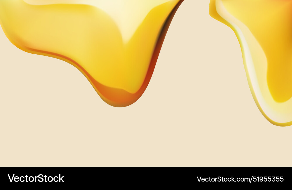 Isolated image of flowing honey closeup Royalty Free Vector