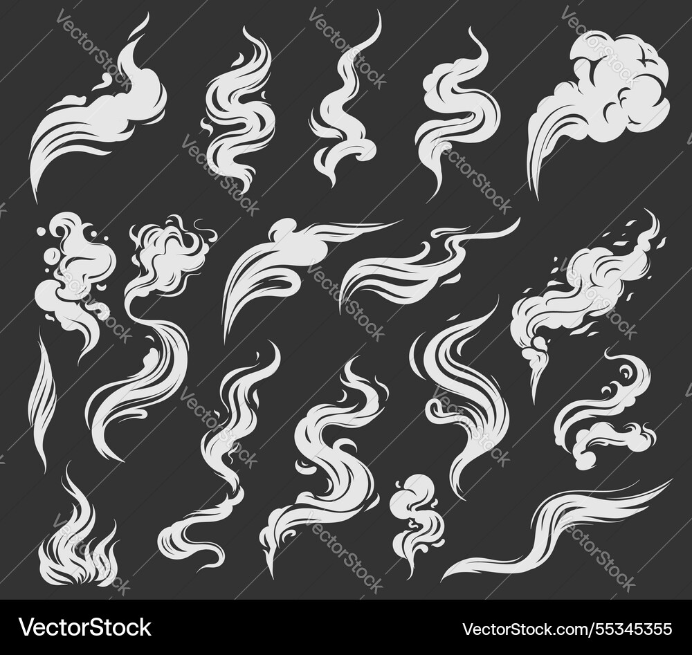 Smoke element cartoon Royalty Free Vector Image