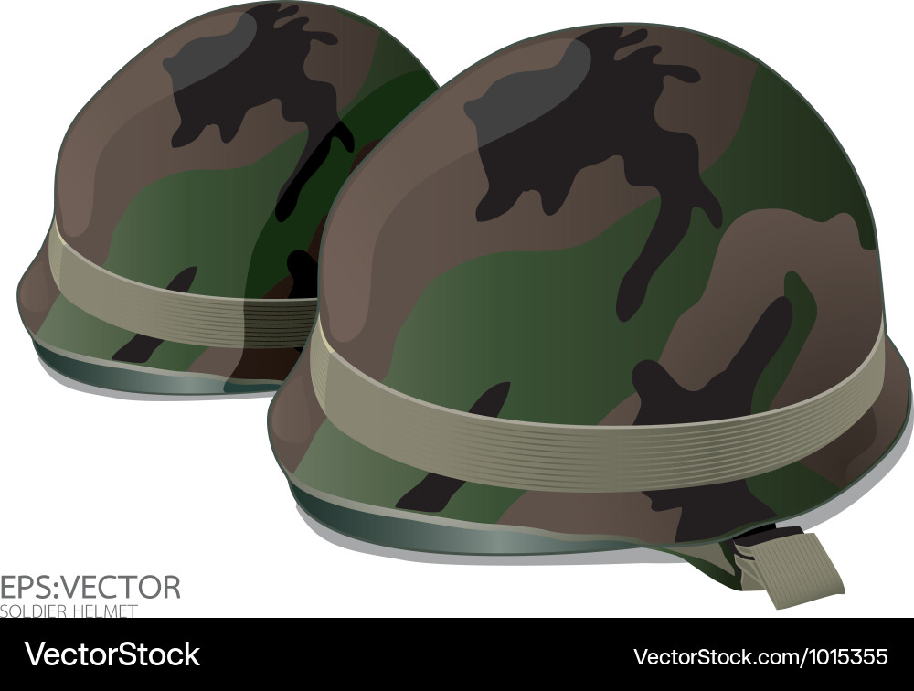 Soldier helmet Royalty Free Vector Image - VectorStock