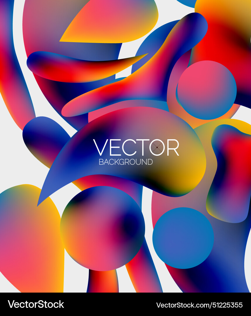 Vibrant abstract background with the word Vector Image