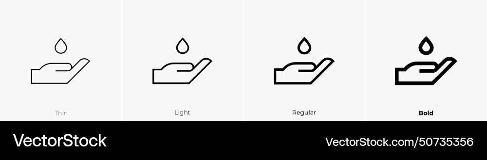 Ablution icon thin light regular and bold style Vector Image