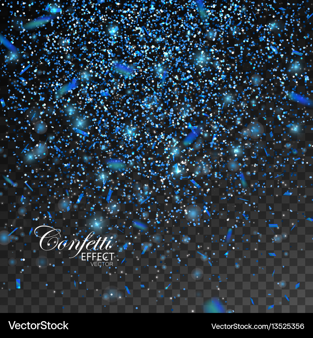 Blue glittering star dust Royalty Free Vector Image
