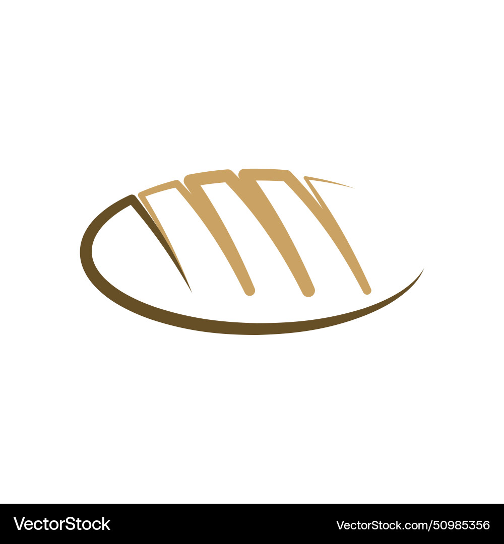 Bread line logo bakery icon Royalty Free Vector Image