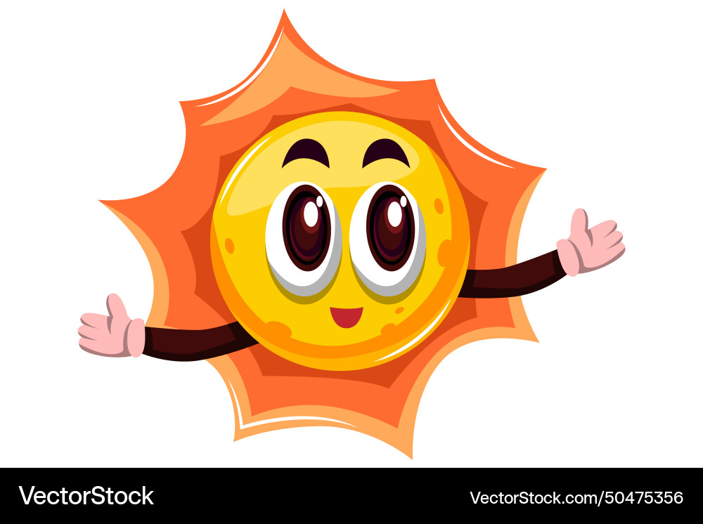 Cute solar system character design Royalty Free Vector Image